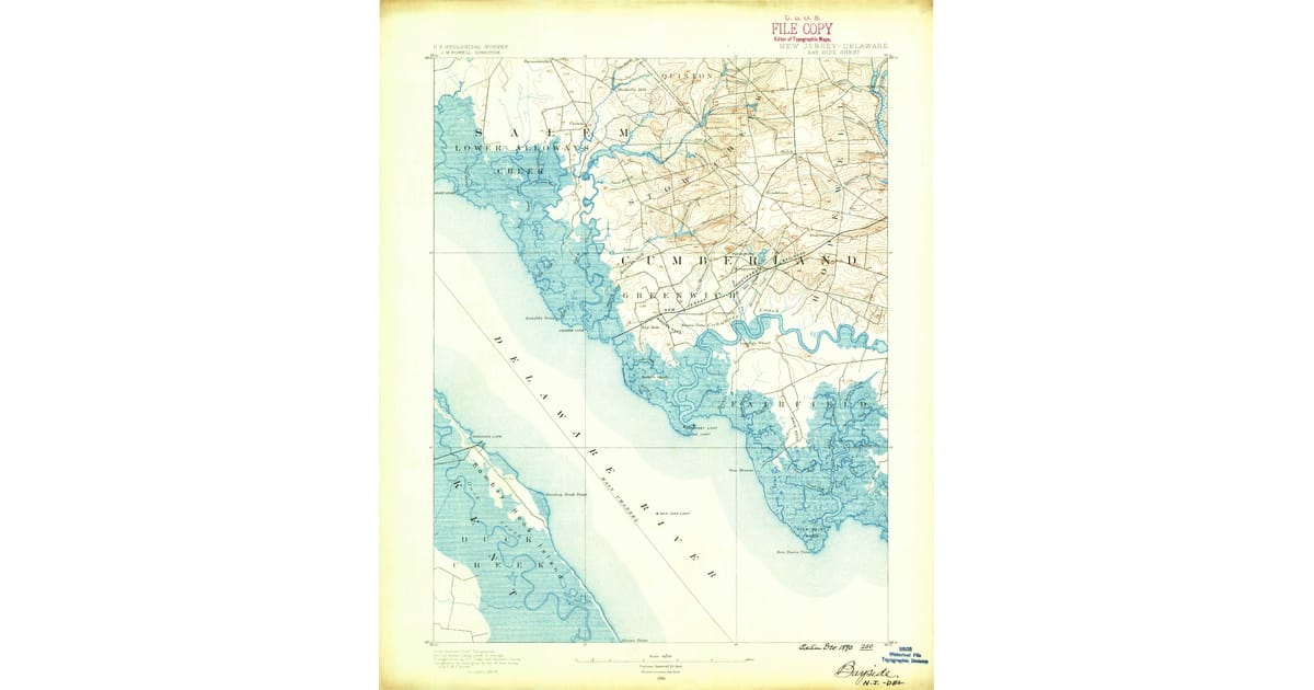 Old Maps of Garrison Corner, Stow Creek Township for Metal Detecting ...