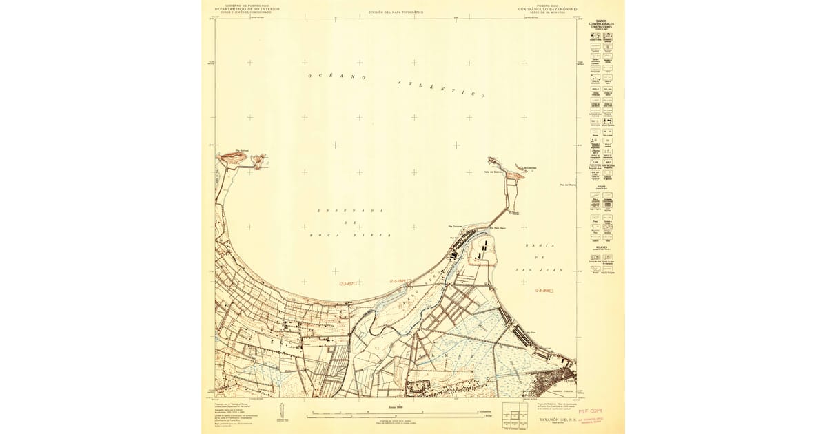 1950s Maps of Toa Baja | Pastmaps