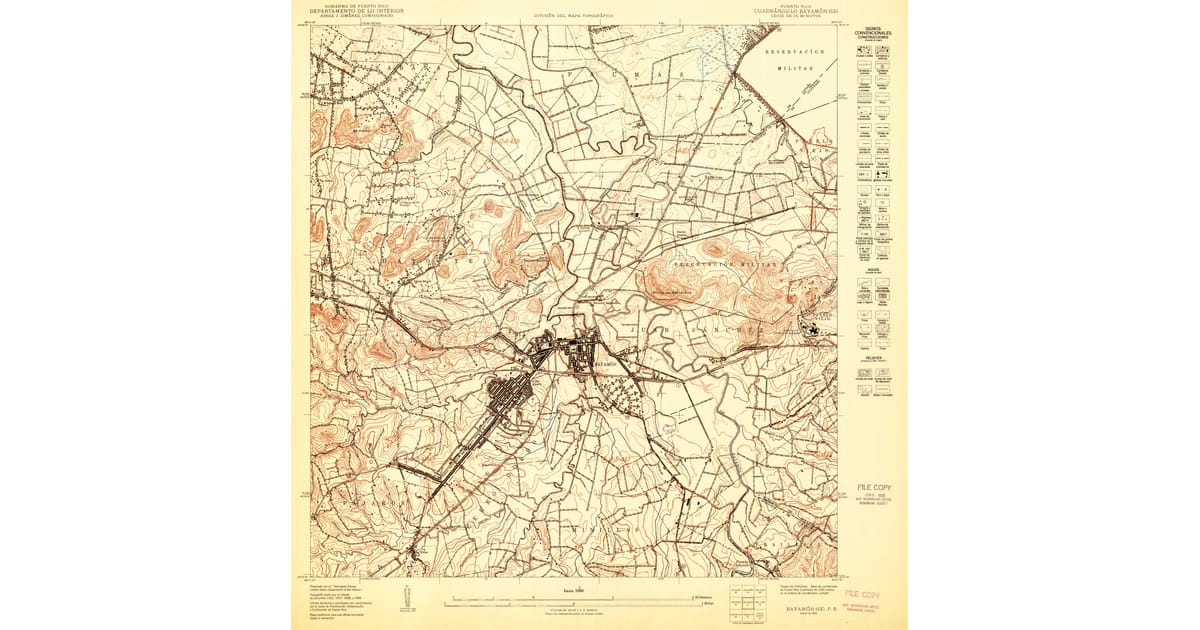 1950s Maps of Urbanización Braulio Dueño Colón, Bayamón | Pastmaps