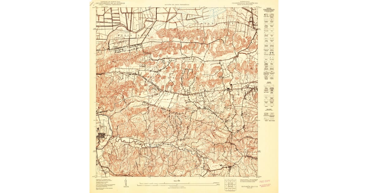 1950s Maps of Urbanización Las Gaviotas, Toa Baja | Pastmaps