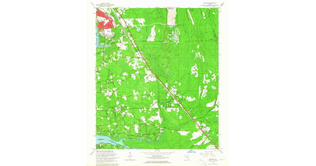1964 Map of Bayard, Duval County, FL — High-Res | Pastmaps