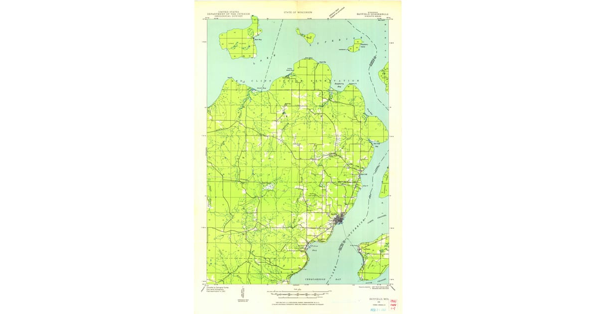 1941 Map of Bayfield, WI — High-Res | Pastmaps