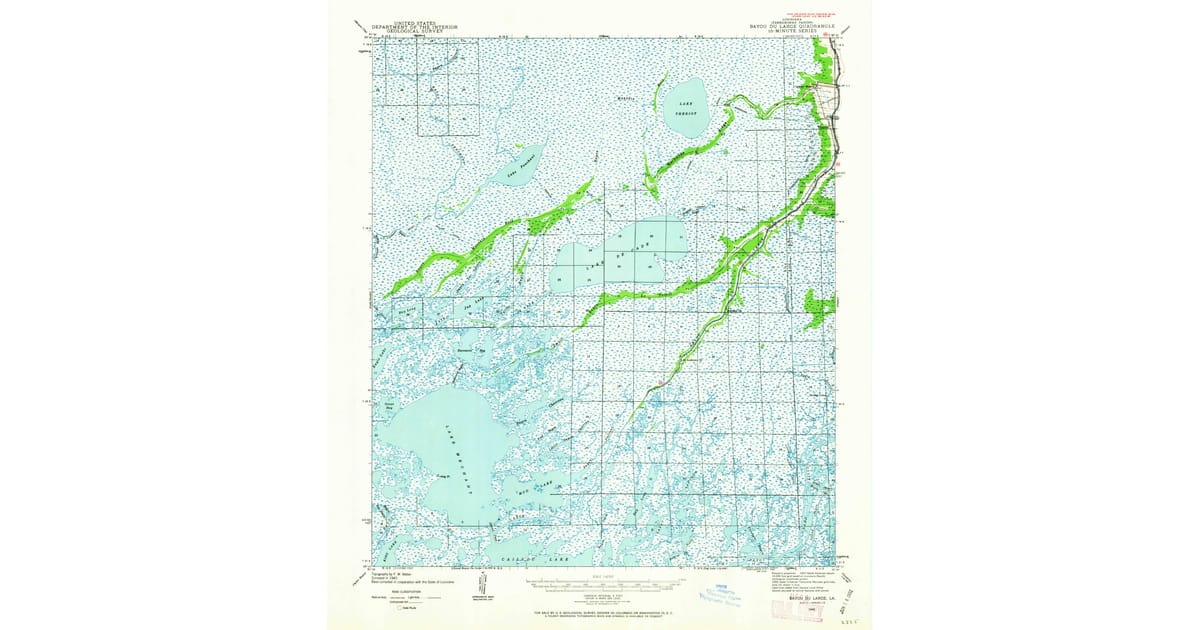 1940 Map of Bayou Du Large, Terrebonne Parish, LA — High-Res | Pastmaps