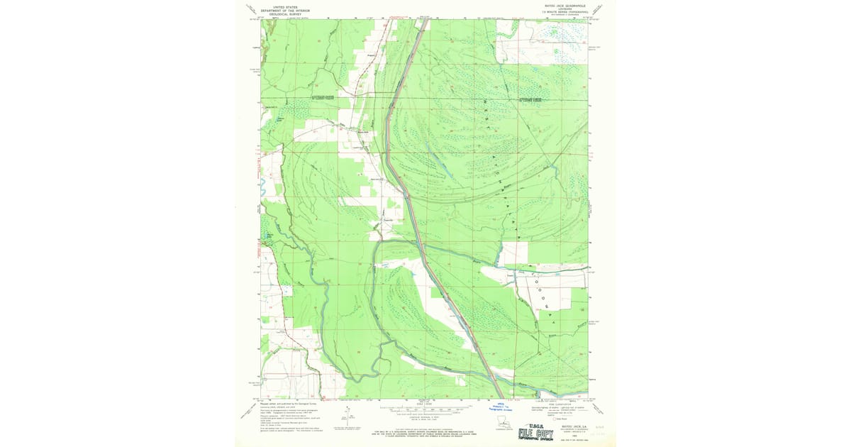 1969 Map of Bayou Jack, St. Landry Parish, LA — High-Res | Pastmaps