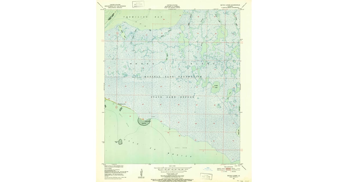 1950s Maps of Vermilion Parish, LA | Pastmaps