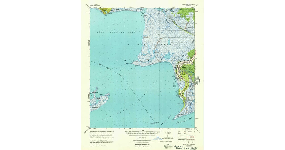 1950s Maps of Luke Landing, LA | Pastmaps