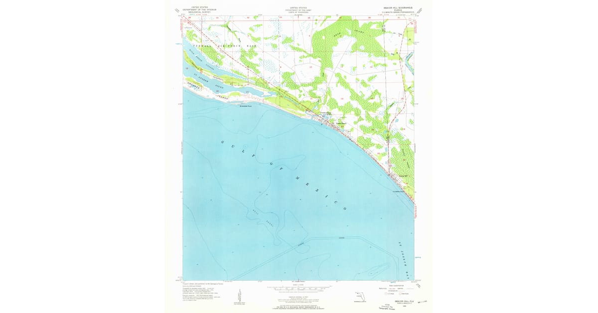 1950s Maps of Davis Beach, FL | Pastmaps