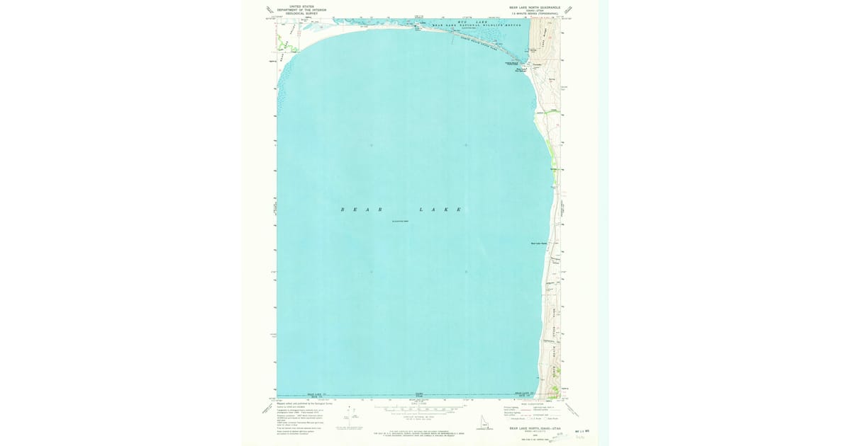 1970 Map of Bear Lake North, Bear Lake County, ID — High-Res | Pastmaps