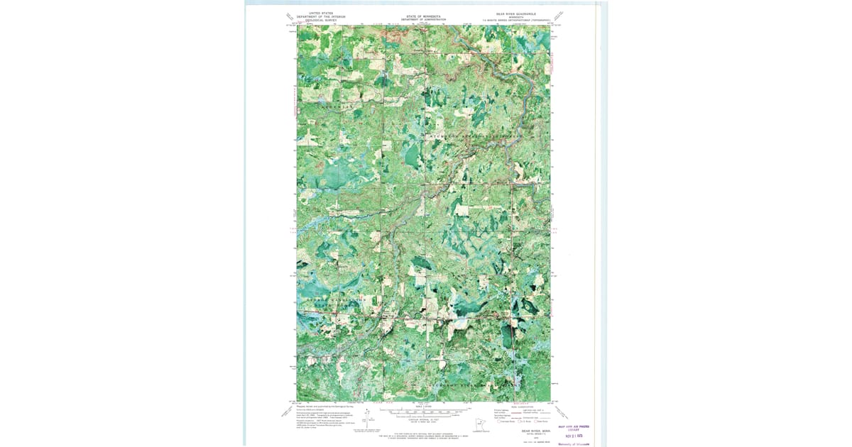 1970 Map of Bear River, St. Louis County, MN — High-Res | Pastmaps
