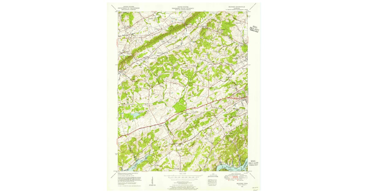 1953 Map of Bearden, Knox County, TN — High-Res | Pastmaps
