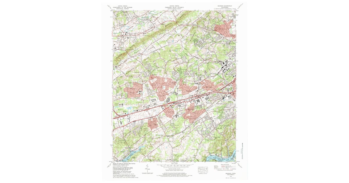 1978 Map of Bearden, Knox County, TN — High-Res | Pastmaps