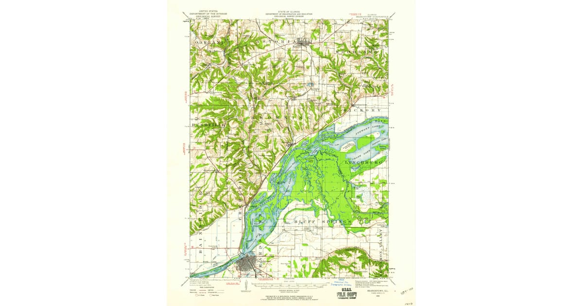 1944 Map of Beardstown, IL — High-Res | Pastmaps