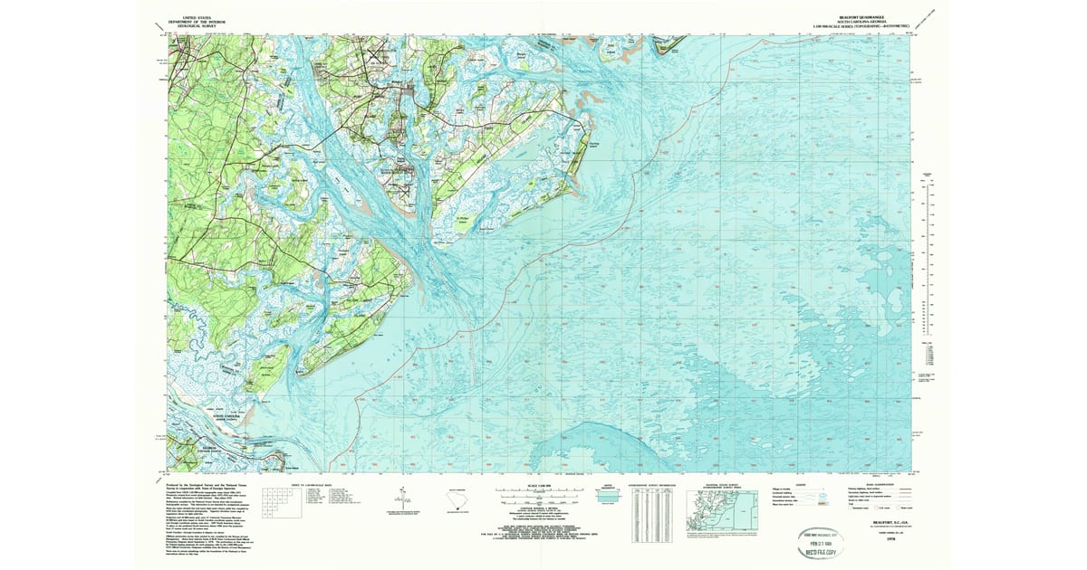 1970s Maps of Colleton County, SC | Pastmaps