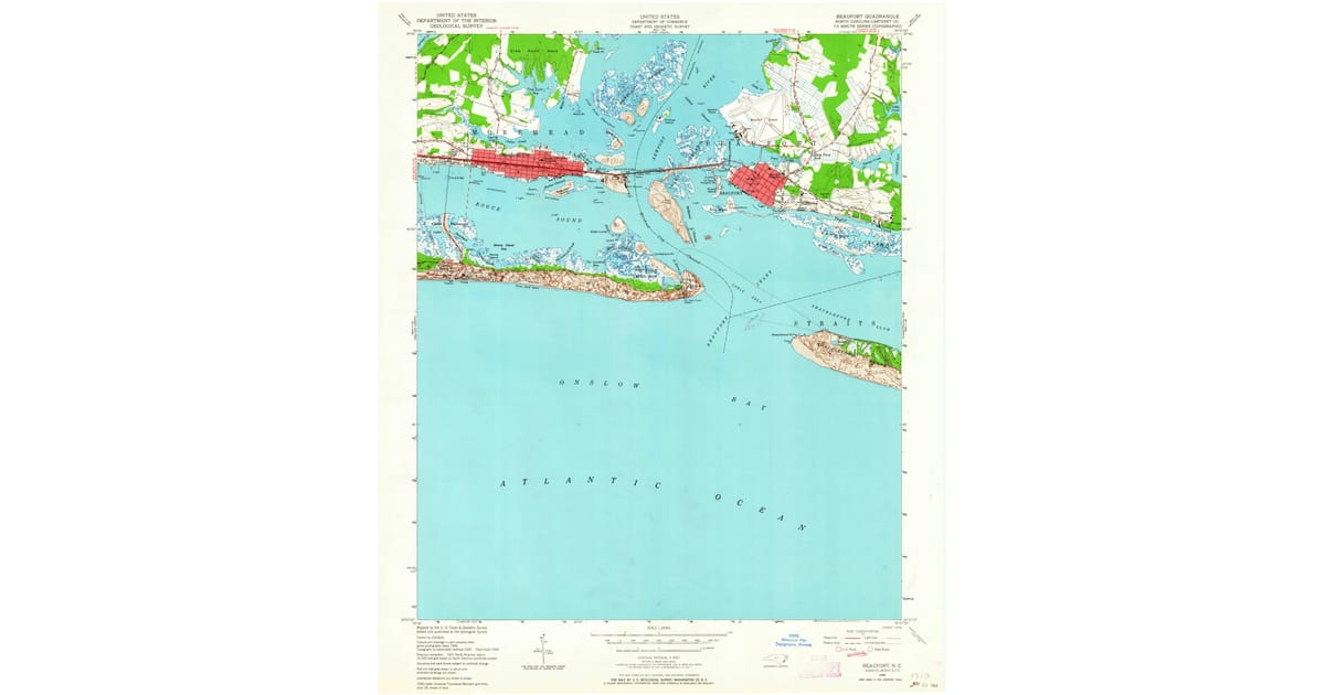 1940s Maps of Atlantic Beach, NC | Pastmaps