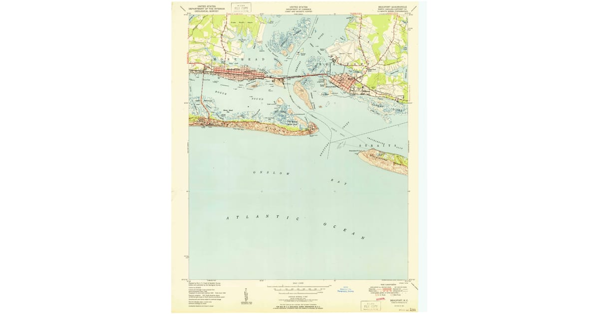 1951 Map of Beaufort, NC — High-Res | Pastmaps