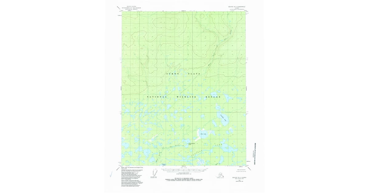 1956 Map of Beaver B-4, Yukon-Koyukuk Borough, AK — High-Res, 1985 ...