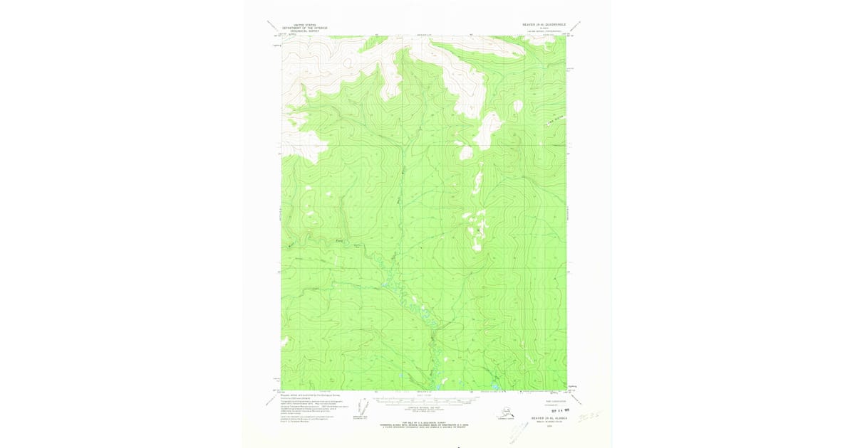1970 Map of Beaver B-6, Yukon-Koyukuk Borough, AK — High-Res | Pastmaps