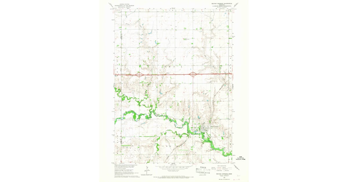 1966 Map of Beaver Crossing, NE — High-Res | Pastmaps
