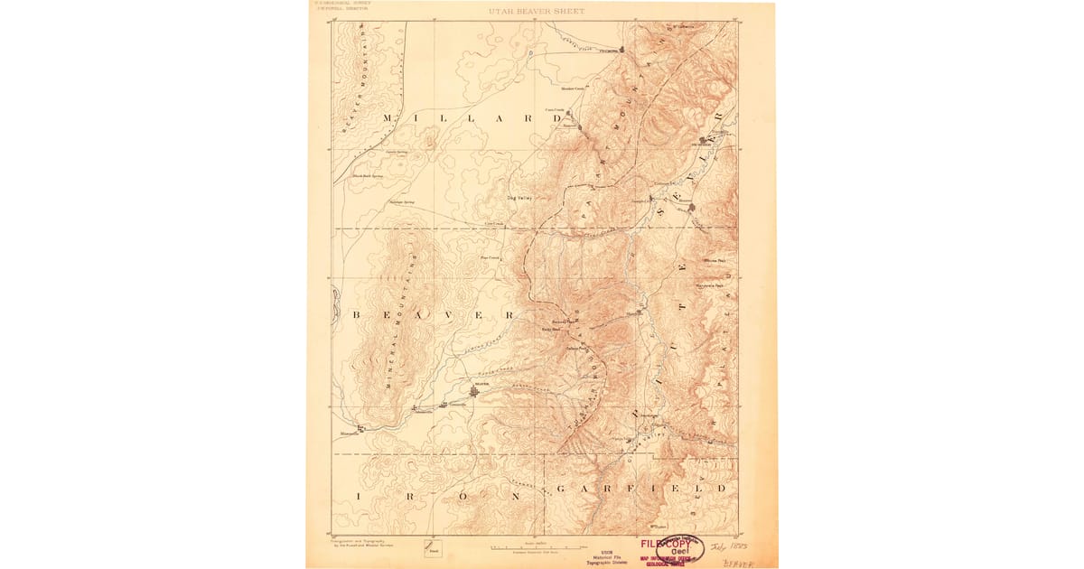 Old Historical Maps of North Creek Ranch, Beaver County | Pastmaps