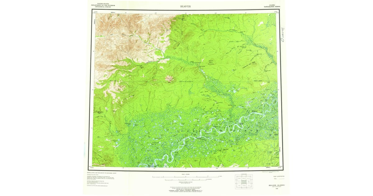 1956 Map of Beaver, AK — High-Res | Pastmaps