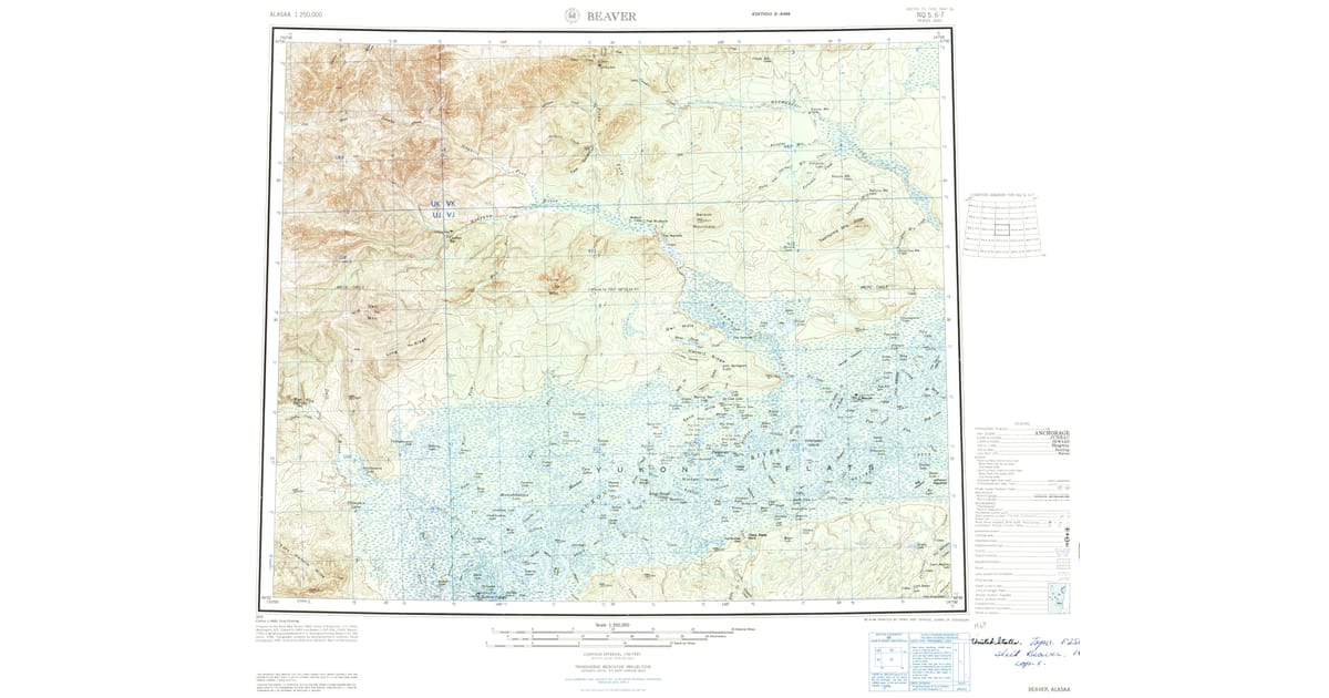 1964 Map of Beaver, AK — High-Res | Pastmaps