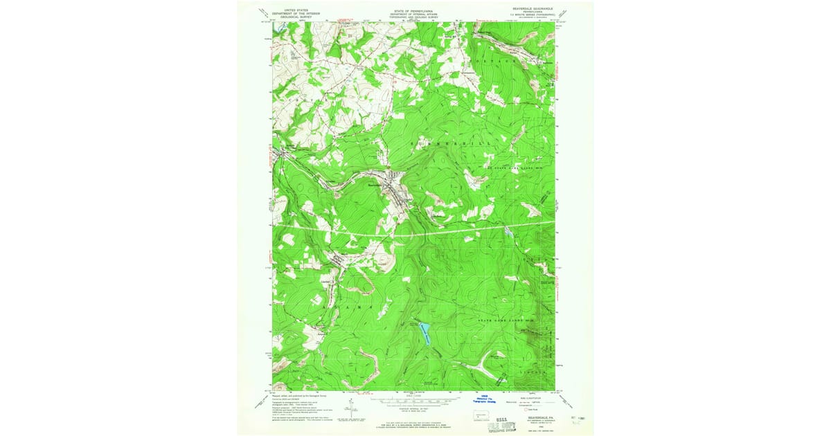 1963 Map of Beaverdale, PA — High-Res | Pastmaps