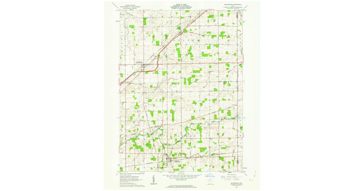 1961 Map of Beaverdam, OH — High-Res | Pastmaps