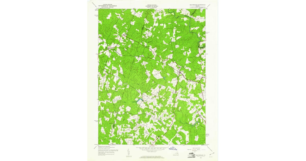 1942 Map of Beaverdam, Hanover County, VA — High-Res | Pastmaps