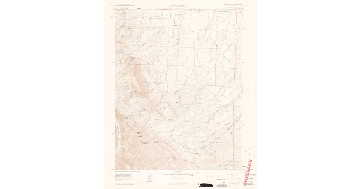1960 Map of Beck Mountain, Custer County, CO — High-Res | Pastmaps