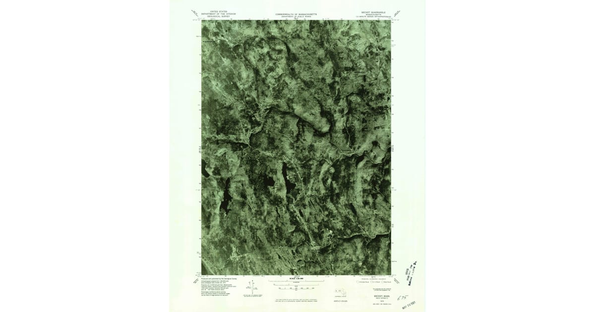 1975 Map of Becket, Berkshire County, MA — High-Res | Pastmaps