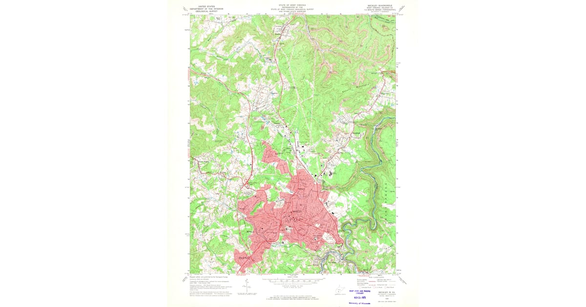 1969 Map of Beckley, WV — High-Res | Pastmaps