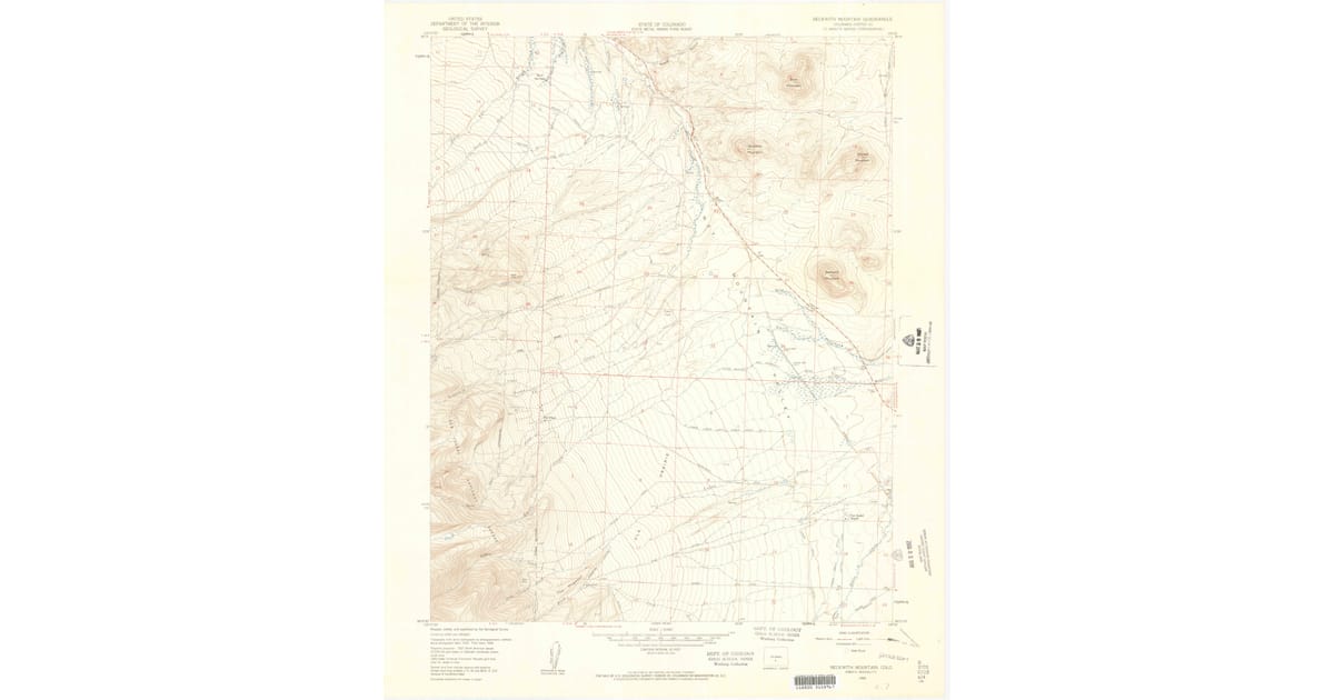 1958 Map of Beckwith Mountain, Custer County, CO — High-Res | Pastmaps