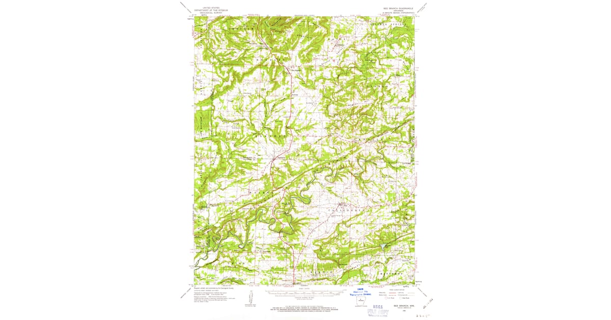 1960s Maps of Cleburne County, AR | Pastmaps