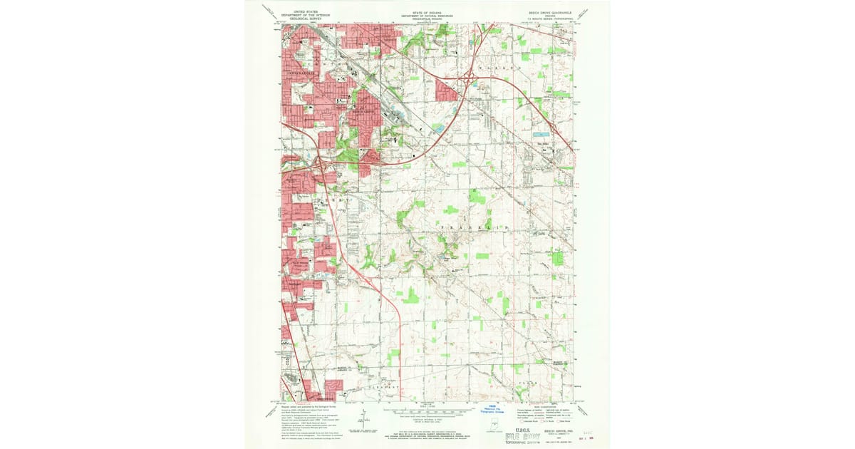 1967 Map of Beech Grove, IN — High-Res | Pastmaps