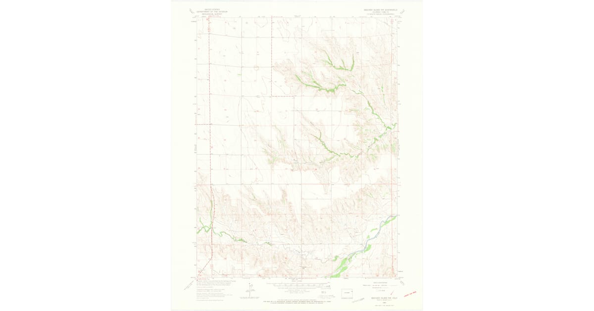 1963 Map of Beecher Island NW, Yuma County, CO — High-Res | Pastmaps