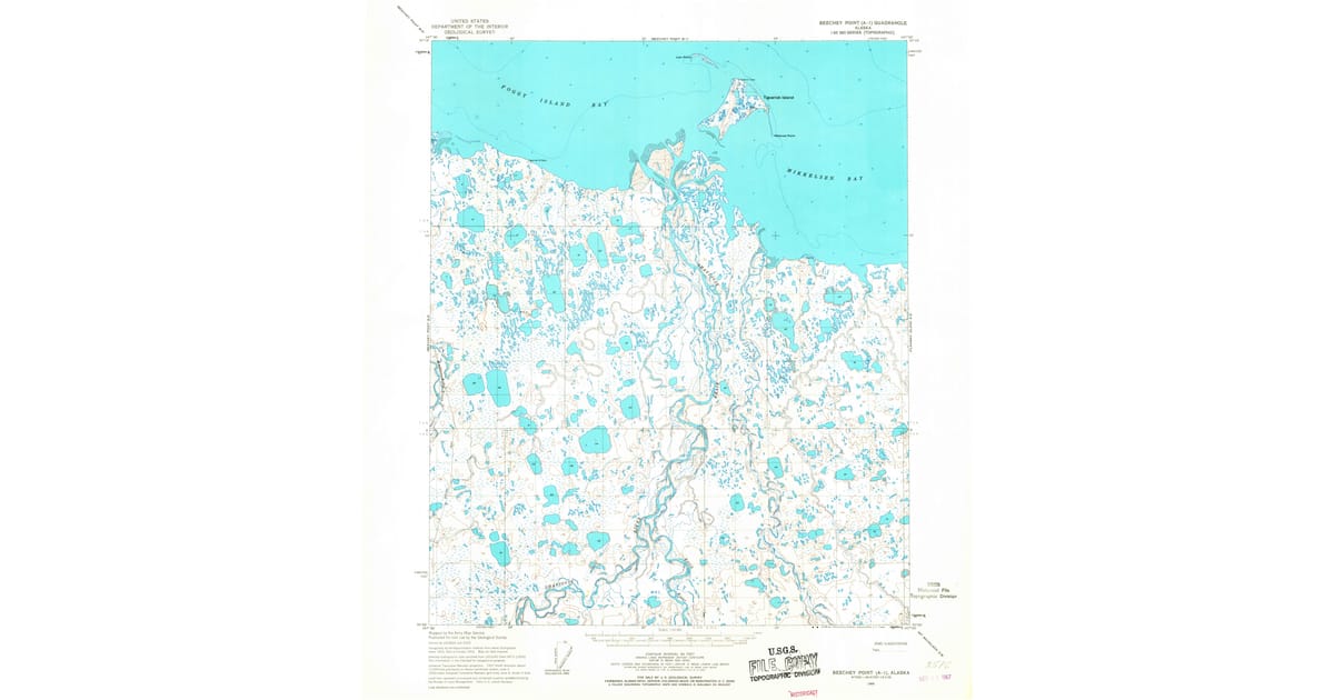 1955 Map of Beechey Point A-1, North Slope Borough, AK — High-Res ...