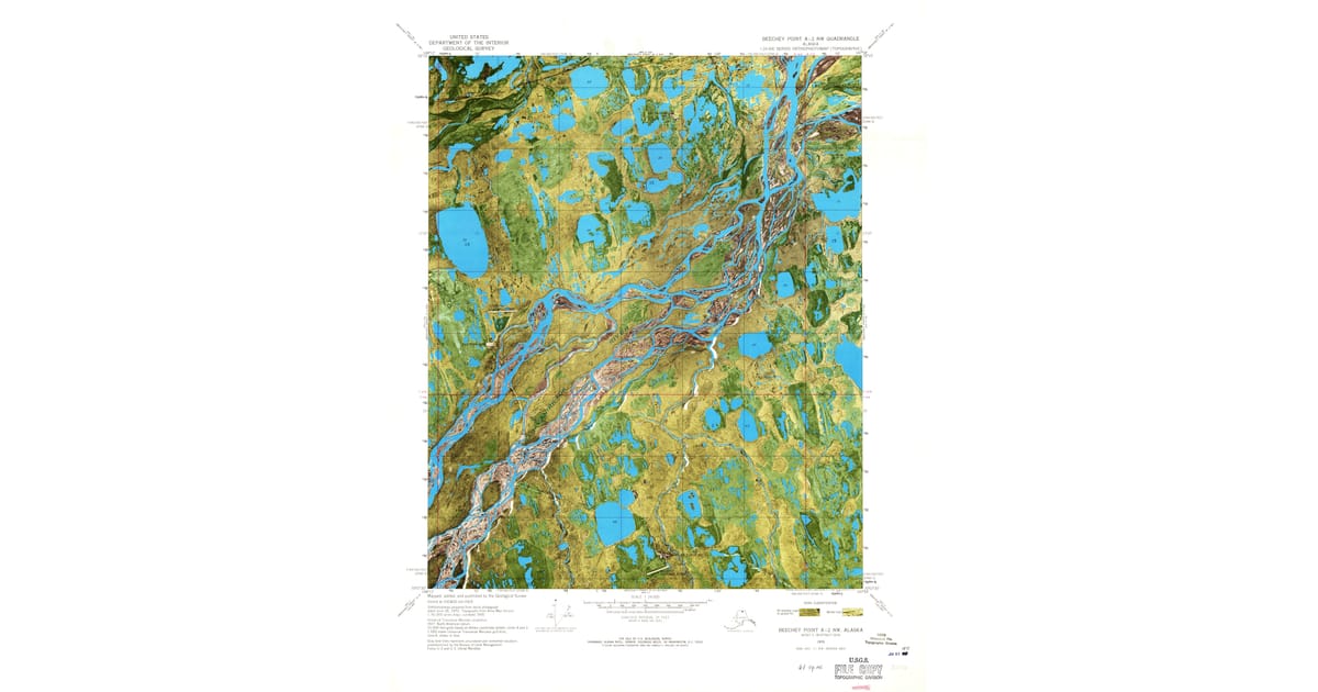 1970 Map of Beechey Point A-2 NW, North Slope Borough, AK — High-Res ...
