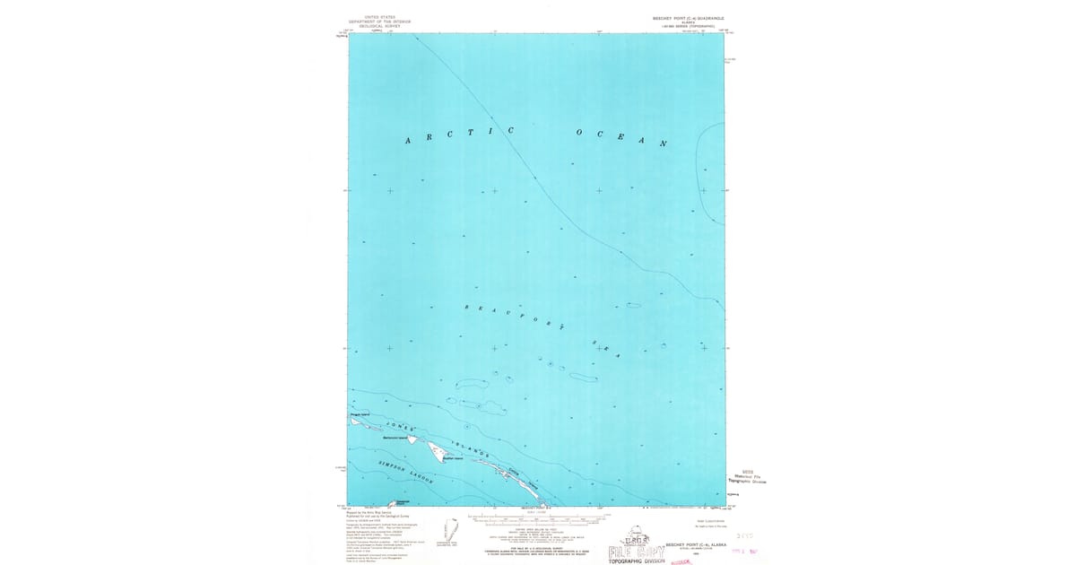 1955 Map of Beechey Point C-4, North Slope Borough, AK — High-Res ...
