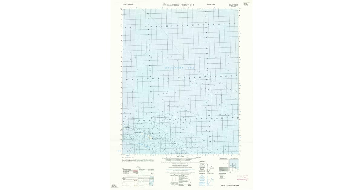 1962 Map of Beechey Point C-4, North Slope Borough, AK — High-Res ...