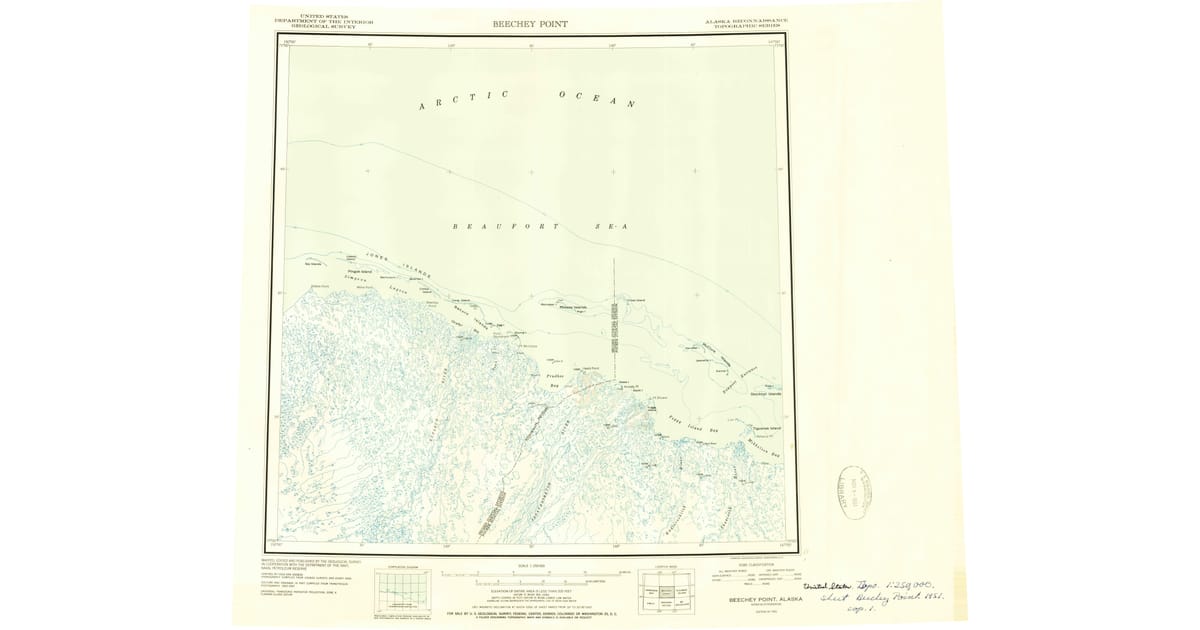 1951 Map of Beechey Point, North Slope Borough, AK — High-Res | Pastmaps