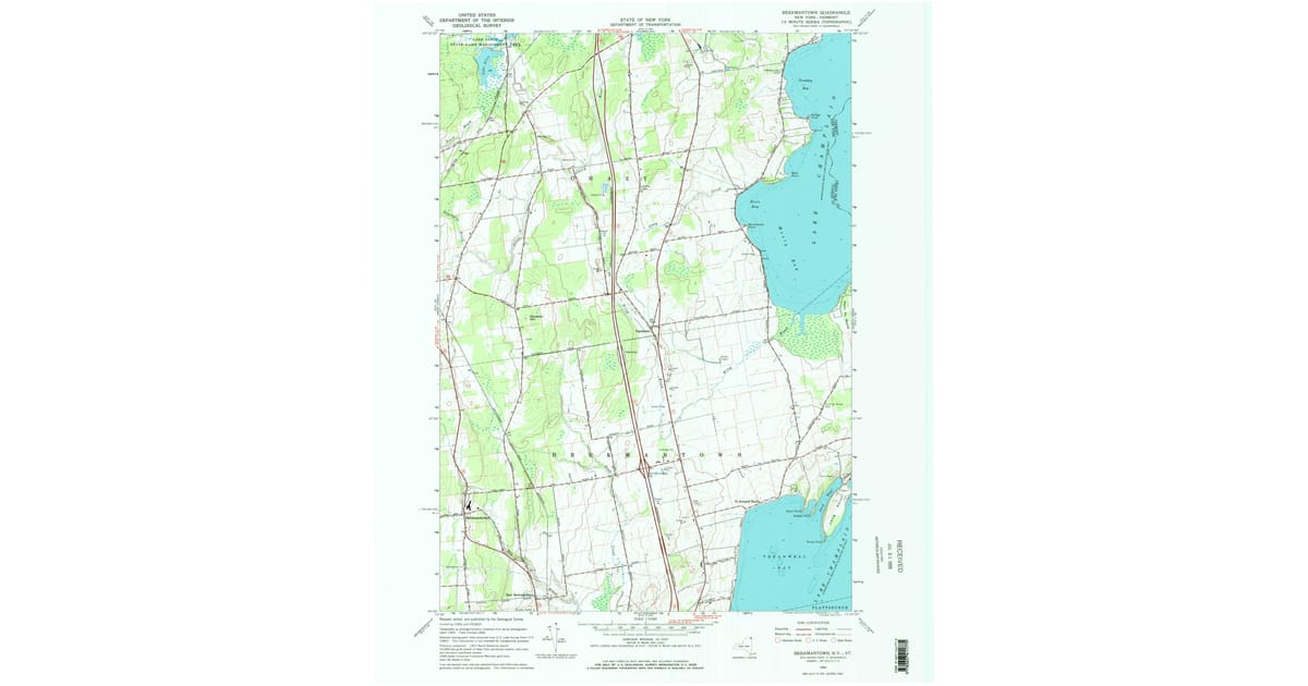 1966 Map of Beekmantown, Clinton County, NY — High-Res | Pastmaps