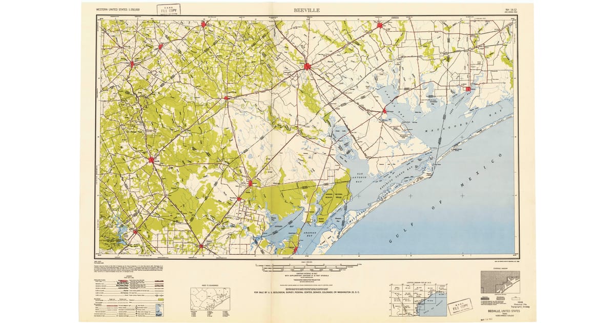 1950s Maps of Lake Mathis Point Colonia, TX | Pastmaps
