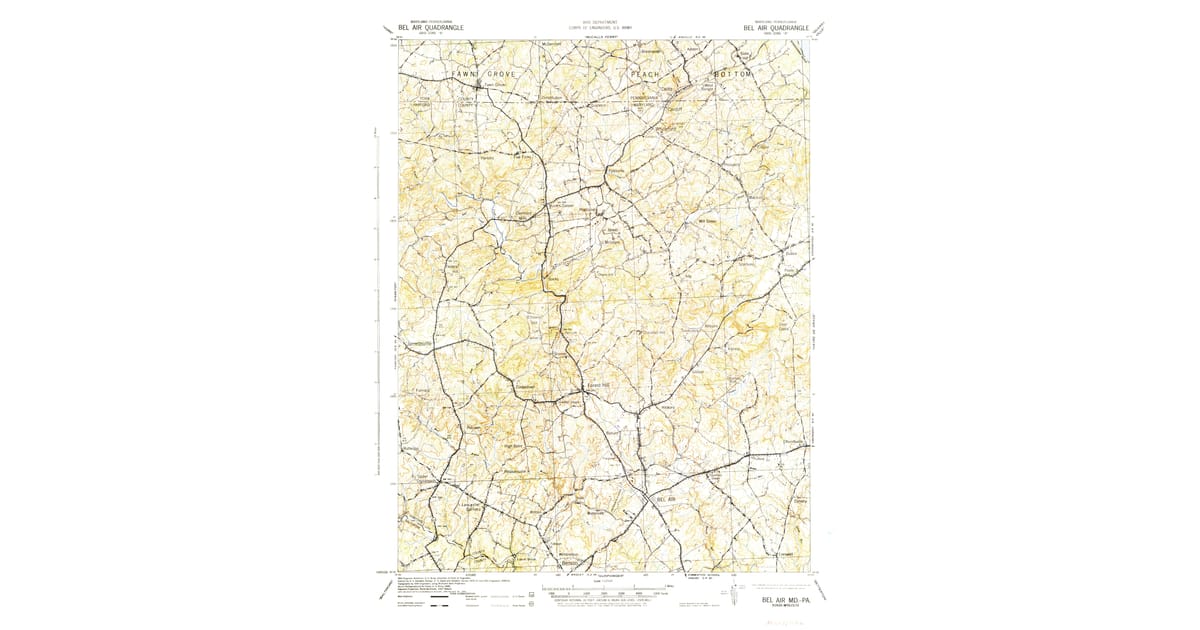 1940s Maps of Whiteford, MD | Pastmaps
