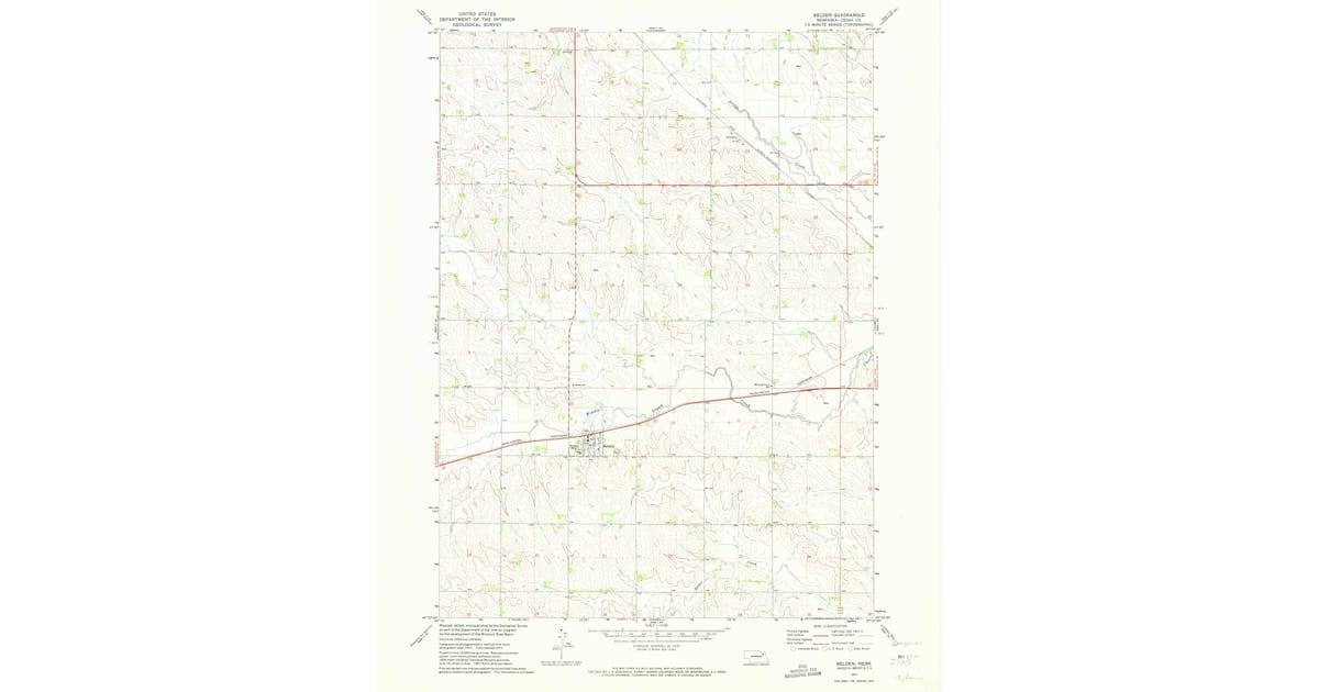 1971 Map of Belden, NE — High-Res | Pastmaps