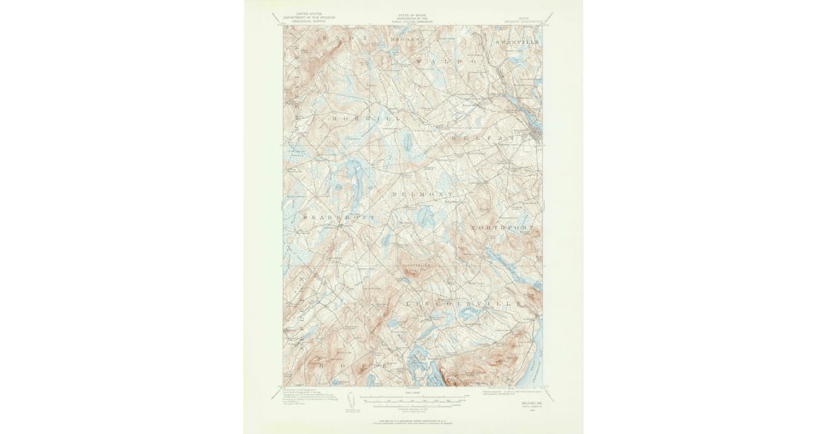 Old Historical Maps of Waldo, ME | Pastmaps