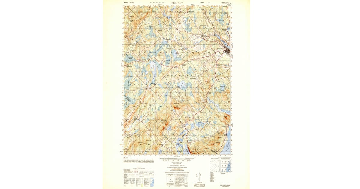 1950s Maps of Appleton, ME | Pastmaps