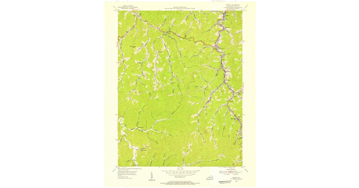 1954 Map of Belfry, KY — High-Res | Pastmaps