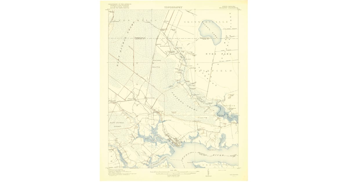 1916 Map of Belhaven, NC — High-Res | Pastmaps
