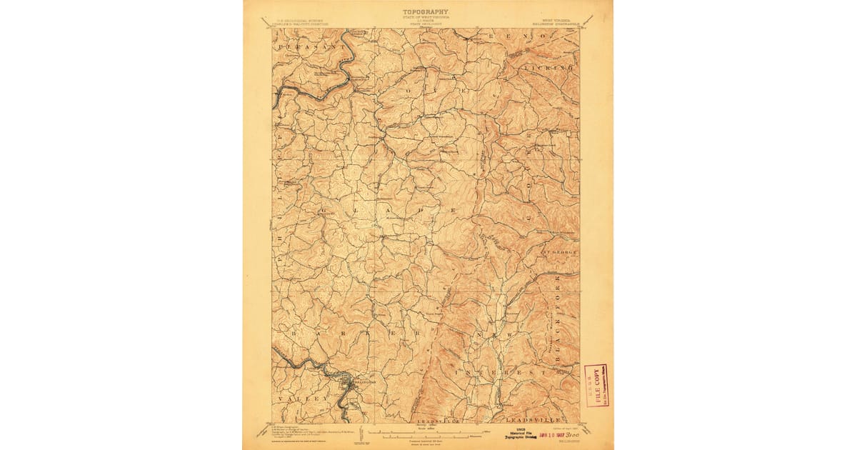 1907 Map of Belington, WV — High-Res | Pastmaps