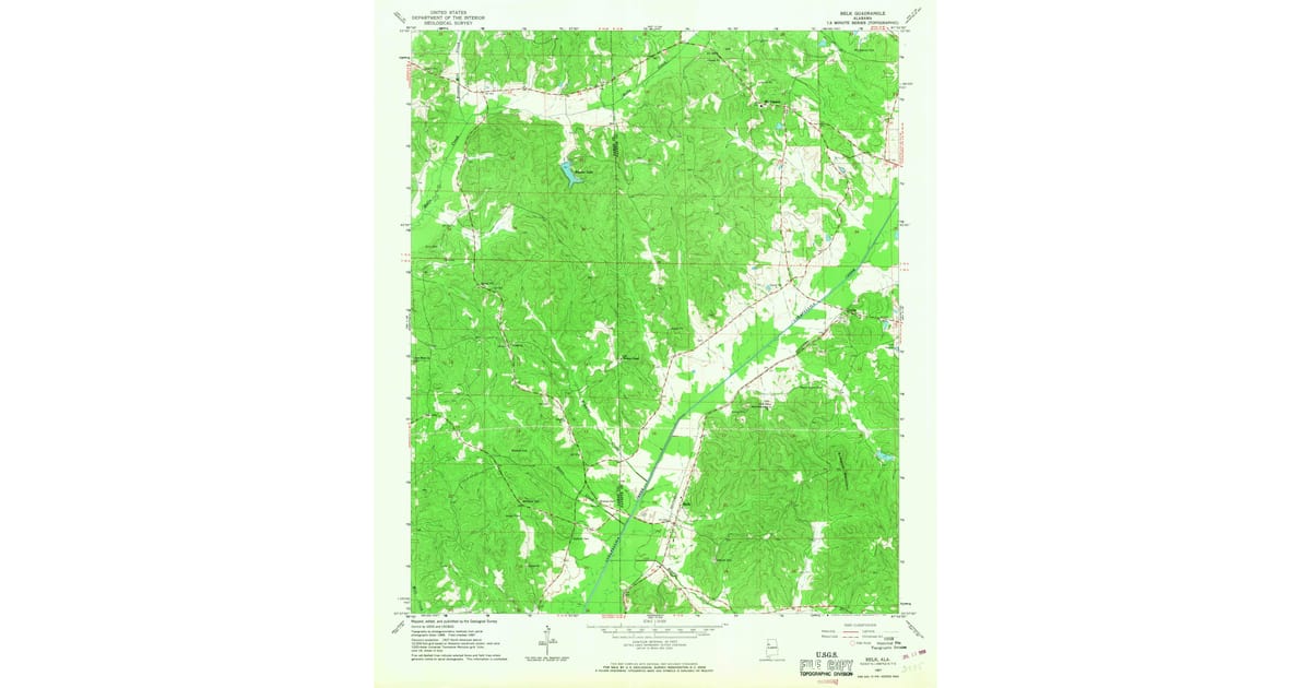 1967 Map of Belk, AL — High-Res | Pastmaps